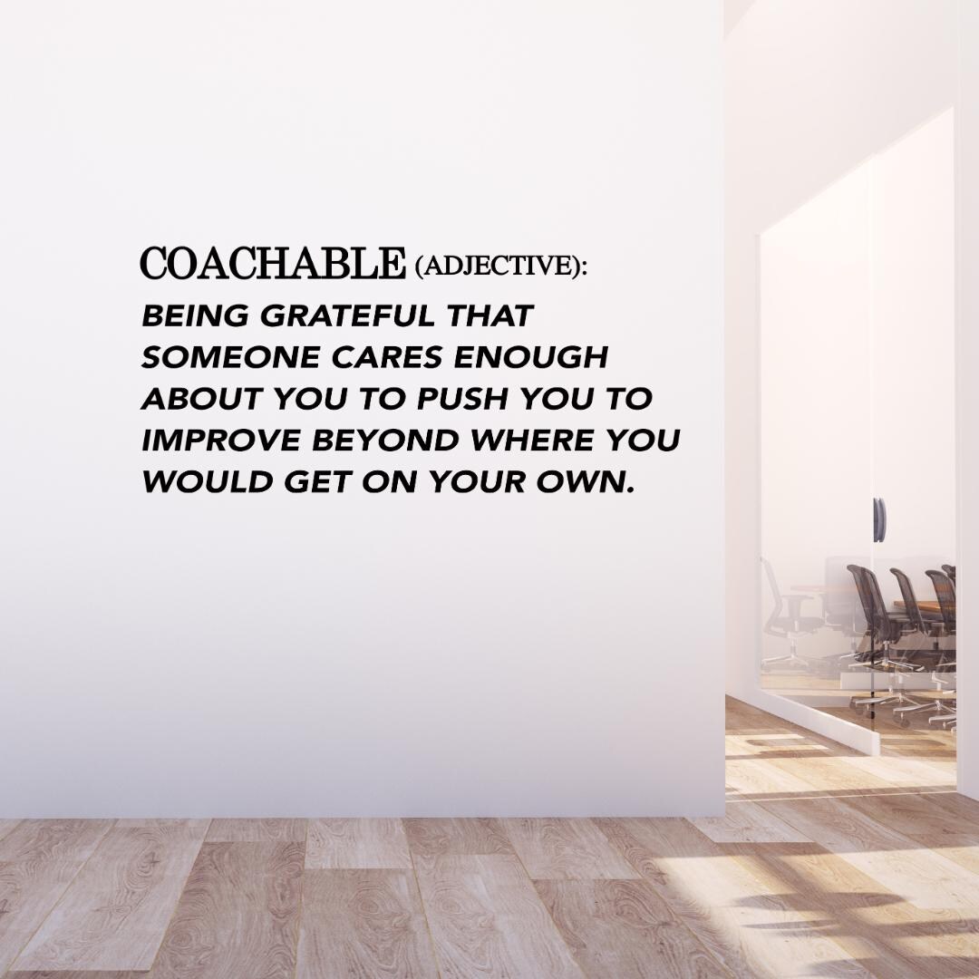 COACHABLE (adjective) Inspirational Wall Decal for Coaches, Athletes ...