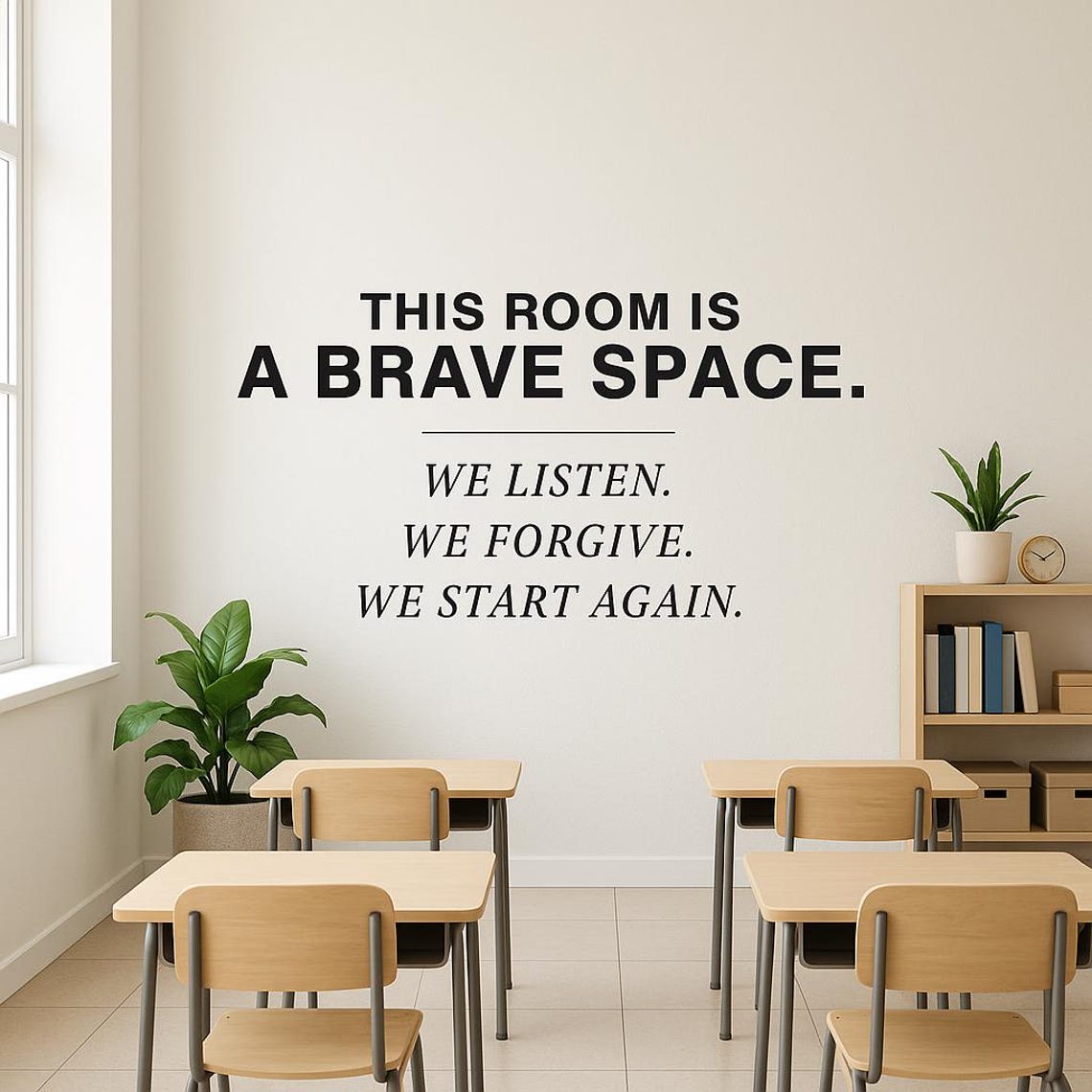 Brave Space Classroom Wall Decal | Inclusive Teacher Door Decor ...
