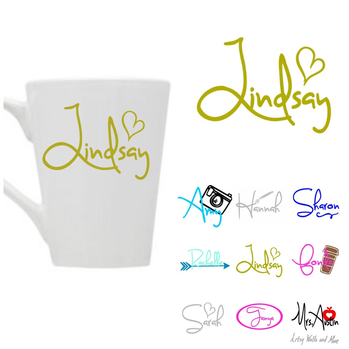 Vinyl DECAL ONLY With Any Word or NAME Decal Sticker for | Etsy