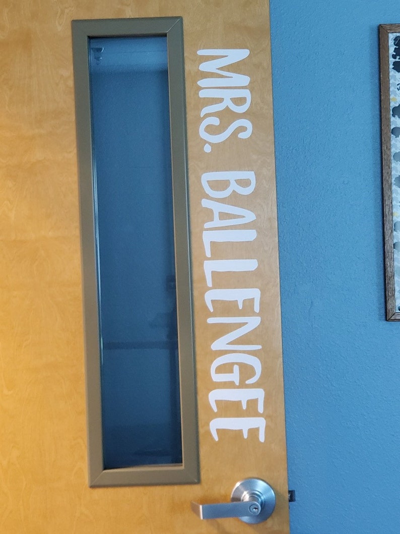 Teacher Name Decal Teacher Decal Classroom Door Vinyl Wall - Etsy