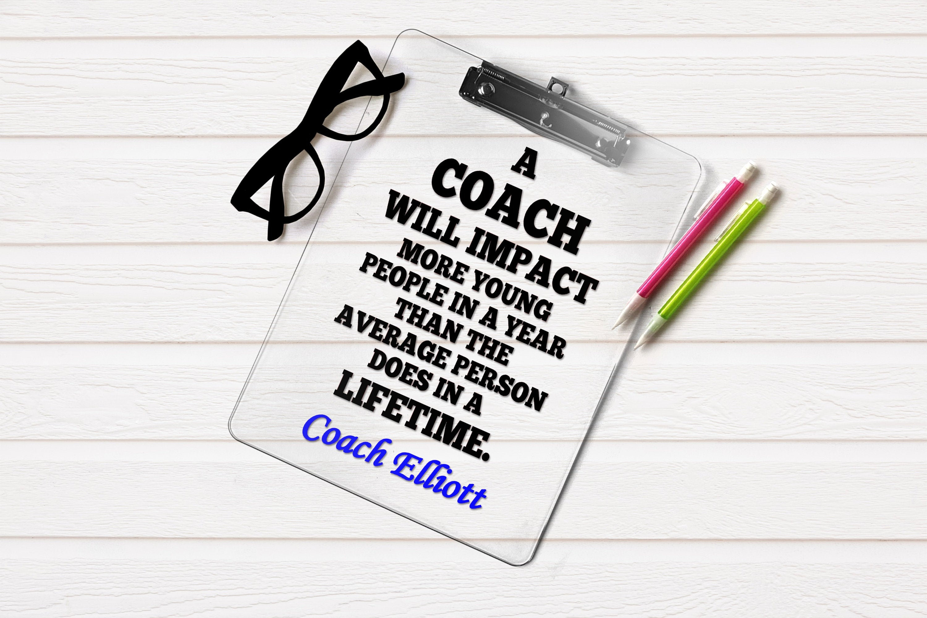 Unique Coach Gift Personalized Clipboard With Name A Coach - Etsy