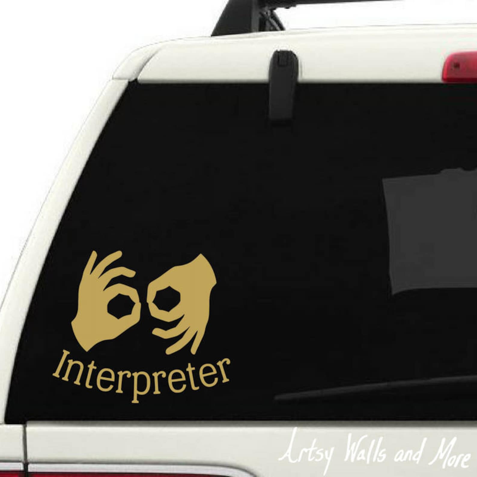 ASL Sign Language Interpreter Car Window Vinyl Decal Sticker | Etsy