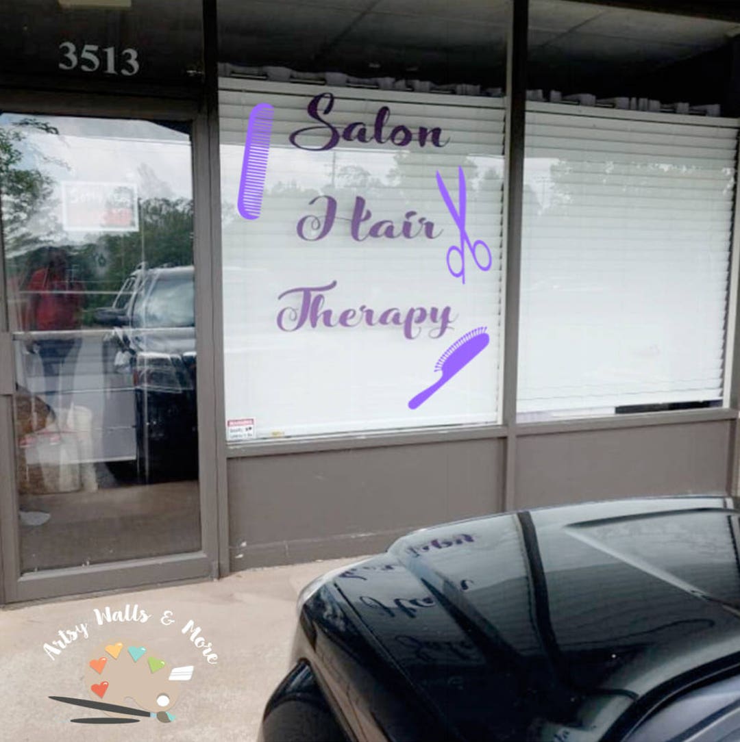 Salon Window or Wall Decal, Hair Salon Custom Decal, Create Your Own ...