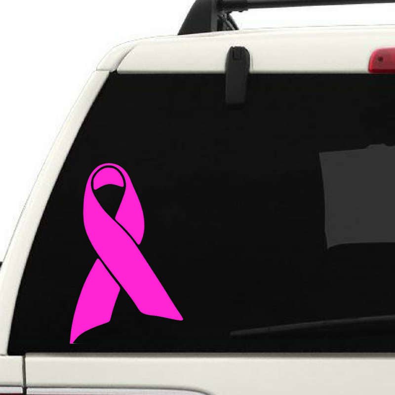 Pink Ribbon Car Window Vinyl Decal Laptop/mac Decal Pink | Etsy