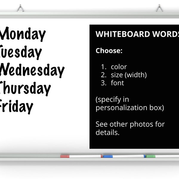 Whiteboard Decals - Etsy