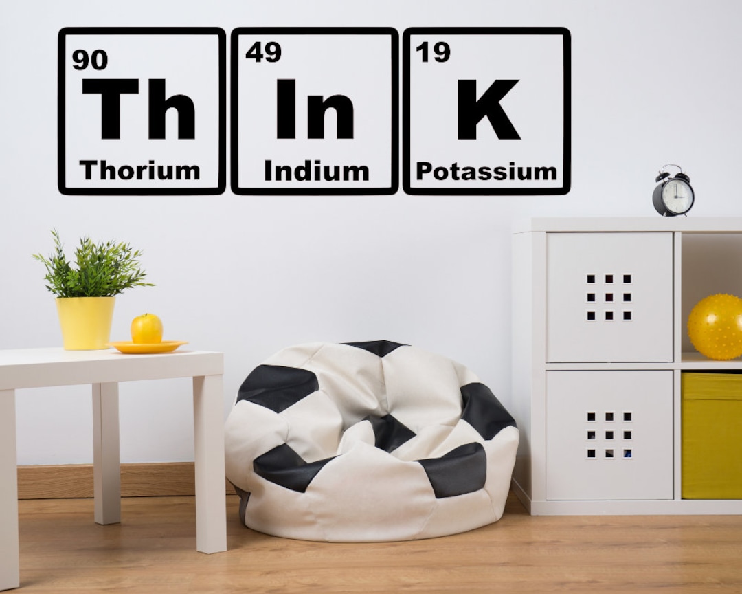THINK Decal With Periodic Table of Elements, Science Classroom Decor ...