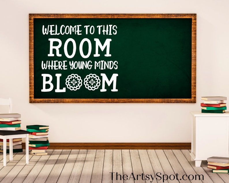 Welcome to This Room Where Young Minds Bloom Classroom Decal - Etsy