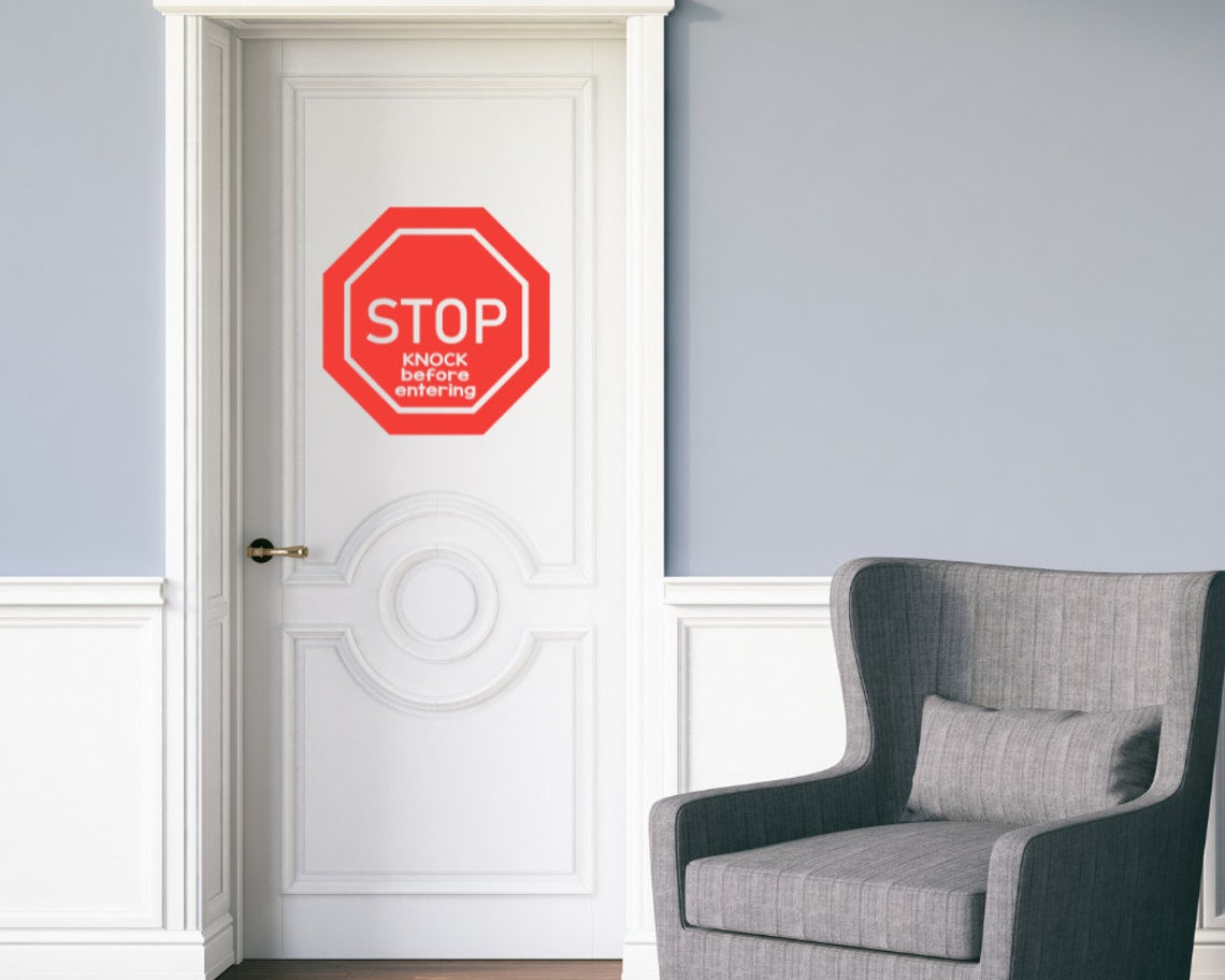 Stop Knock Before Entering Decal School Nurse Door Testing - Etsy
