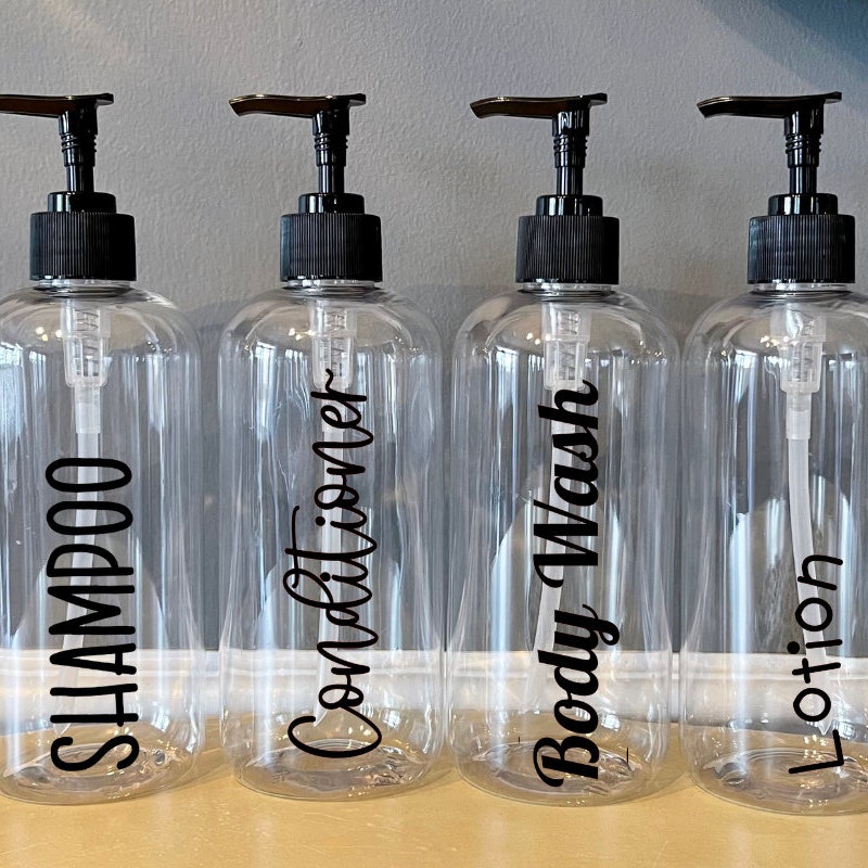 Refillable Shampoo and Conditioner Bottles - Etsy