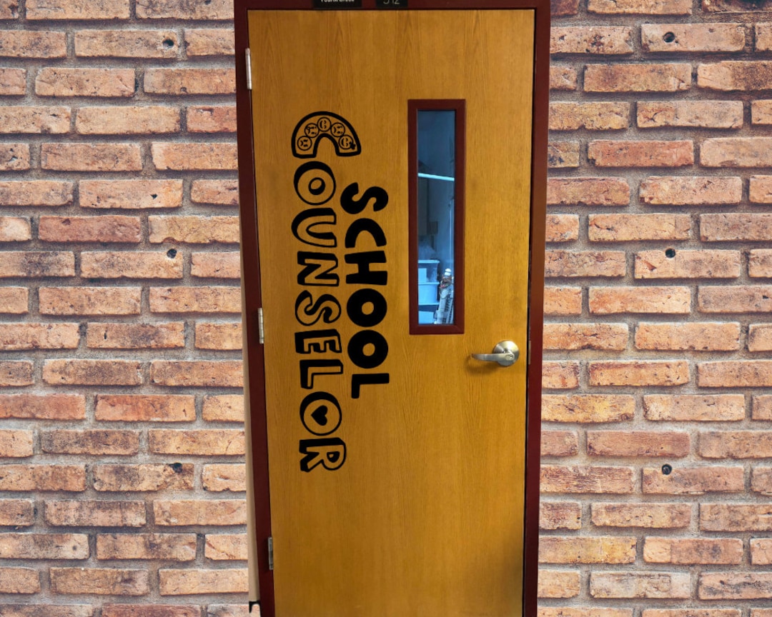 School Counselor Decal, Guidance Counselor Decor, School Counselor Door ...