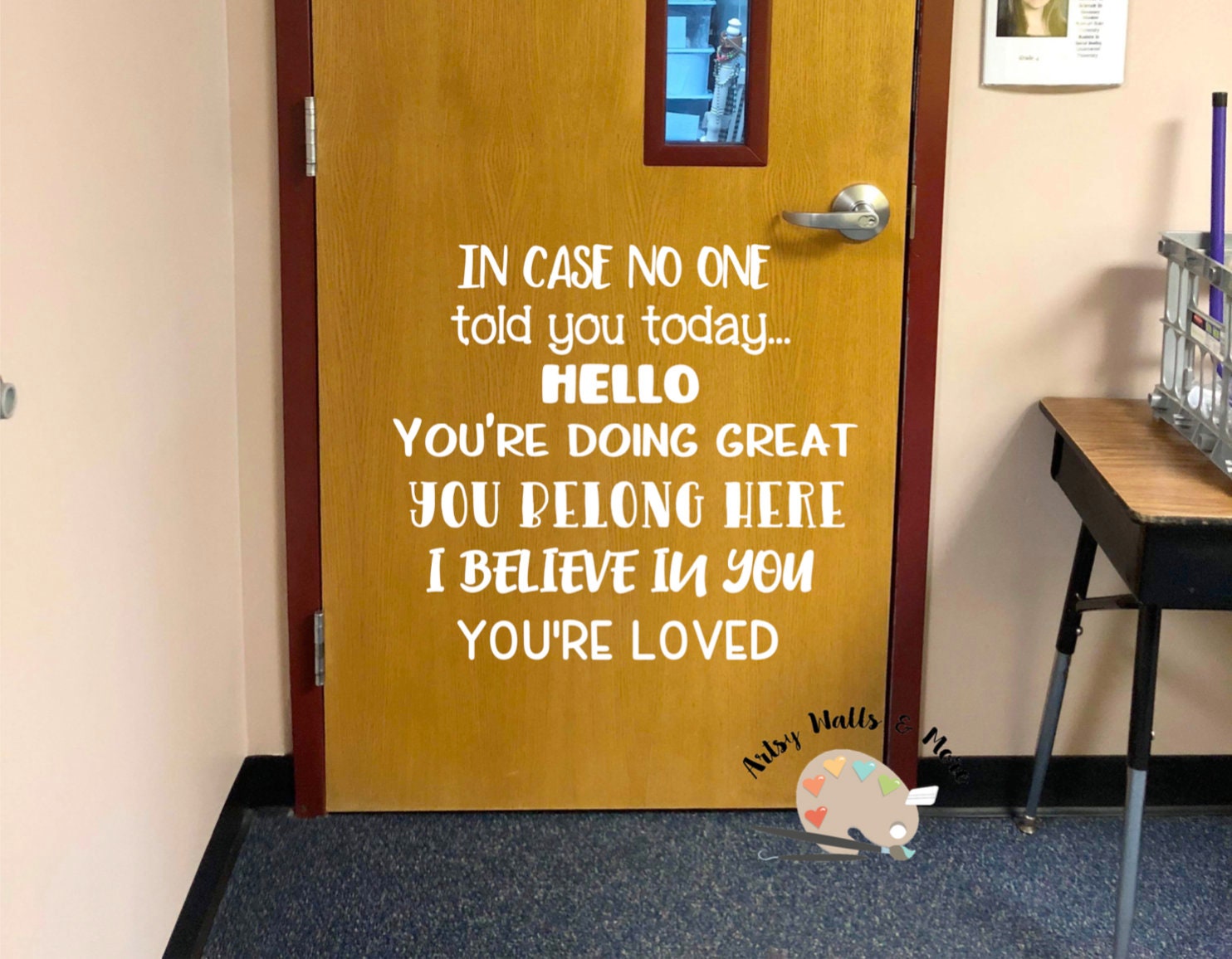 Positive Affirmations Classroom Door Vinyl Wall Decal | Etsy