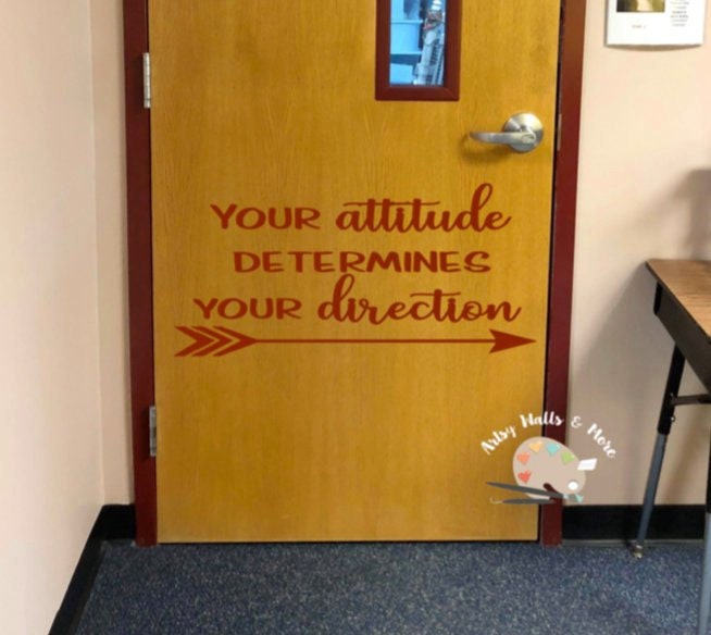 Your Attitude Determines Your Direction Wall Decal, School Classroom ...