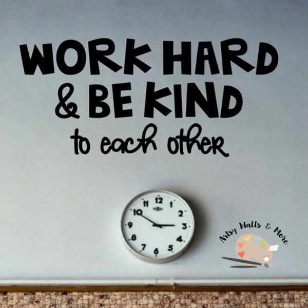 Work Hard Be Kind - Etsy