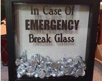Shadow Box-in Case of Emergency Break Glass, Coffee Shadow Box ...