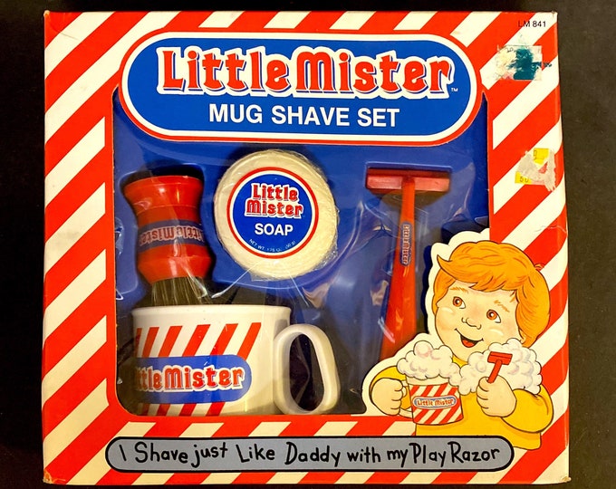 Vintage Rare LITTLE MISTER Mug Shave Kit "i Shave Like Daddy Play Razor ...