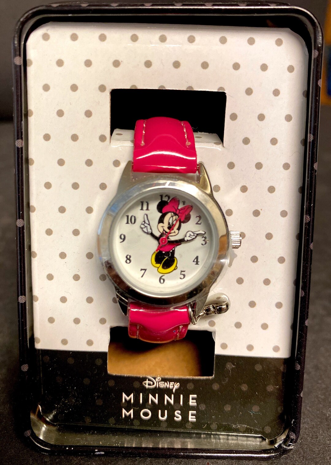 Collectible Disney Minnie Mouse Watch Pink Strap Heart Charm - Etsy