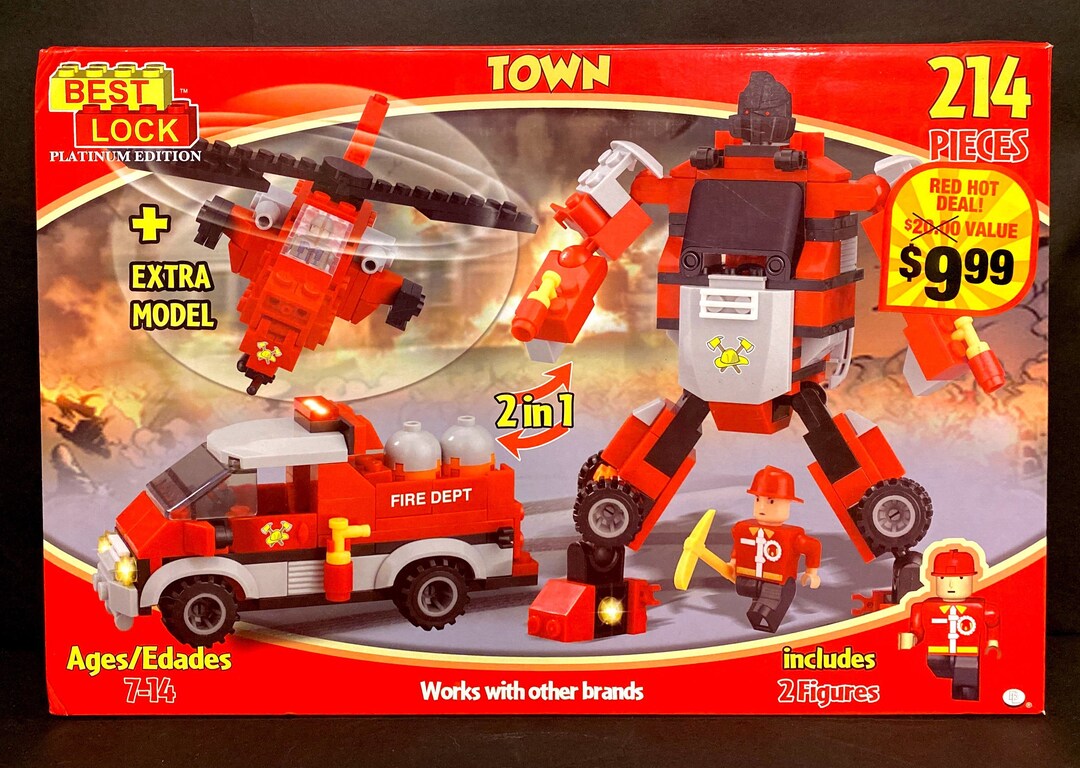 Collectible Best-lock Town Building Set 2 Figures 214 Pcs NIB - Etsy