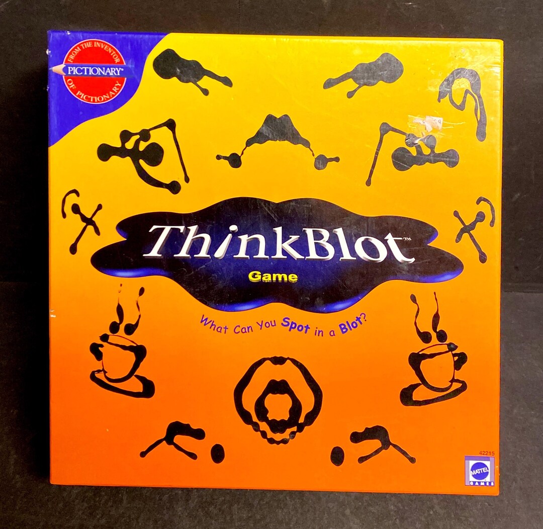 Mattel THINKBLOT Board Game From the Inventor of Pictionary - Complete ...