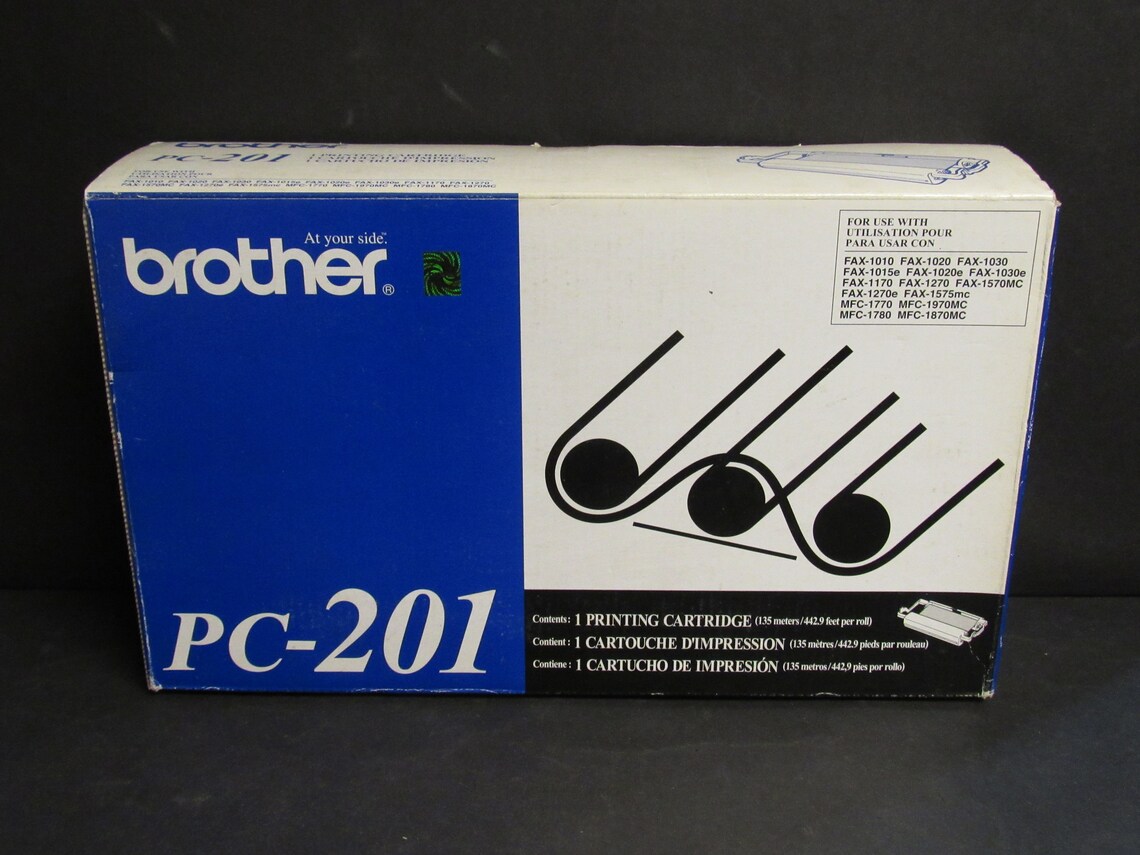 Brother PC-201 PC201 Black Printer Fax Cartridge NIB - Etsy