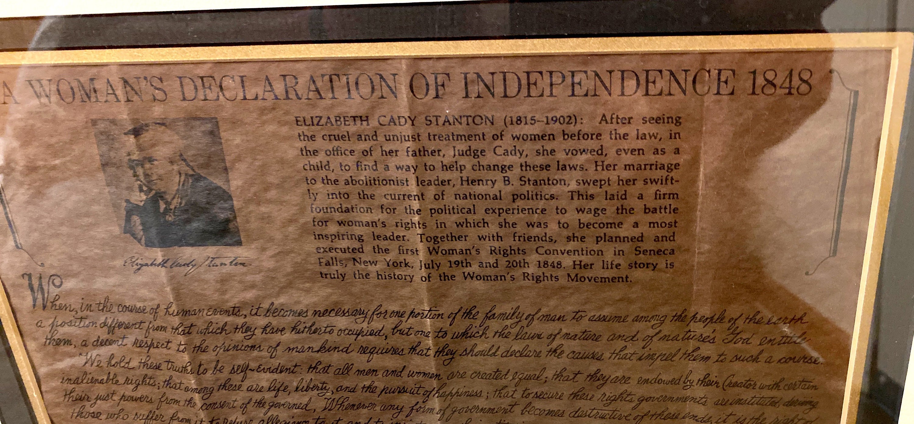 Vintage Rare A WOMAN'S Declaration of INDEPENDENCE 1848. - Etsy UK