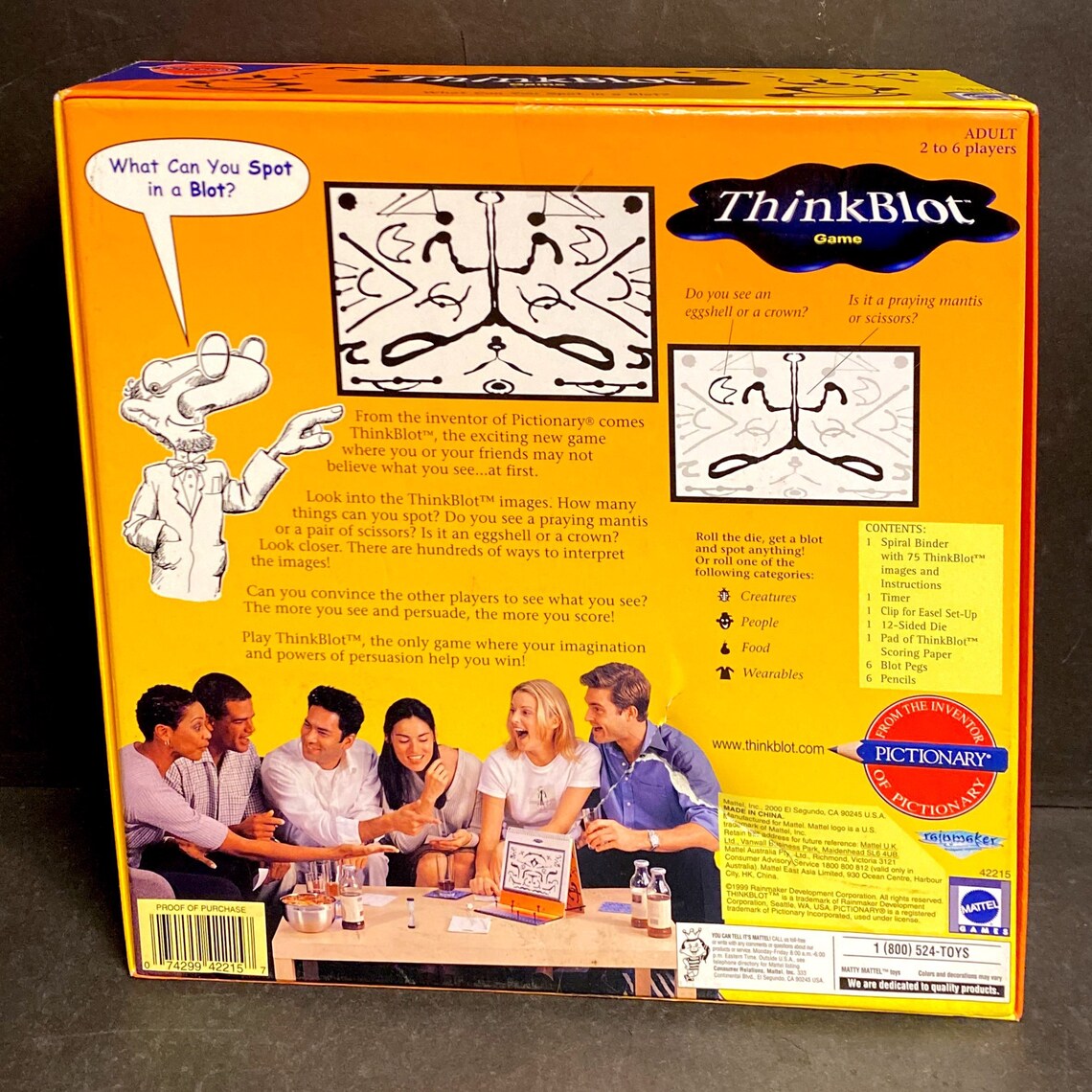 Mattel THINKBLOT Board Game From the Inventor of Pictionary - Etsy
