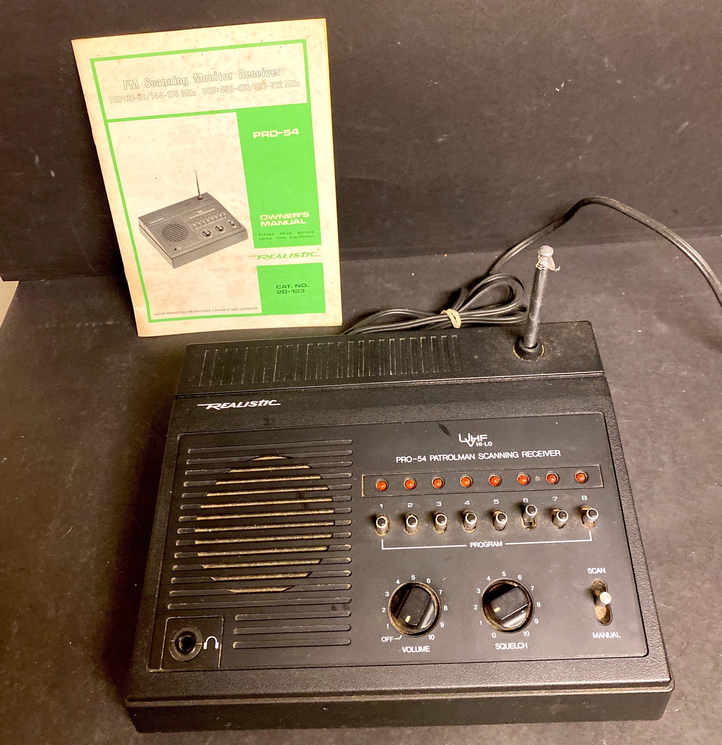 Vintage Realistic Pro 54 8 Channel Scanner Receiver Radio | Etsy