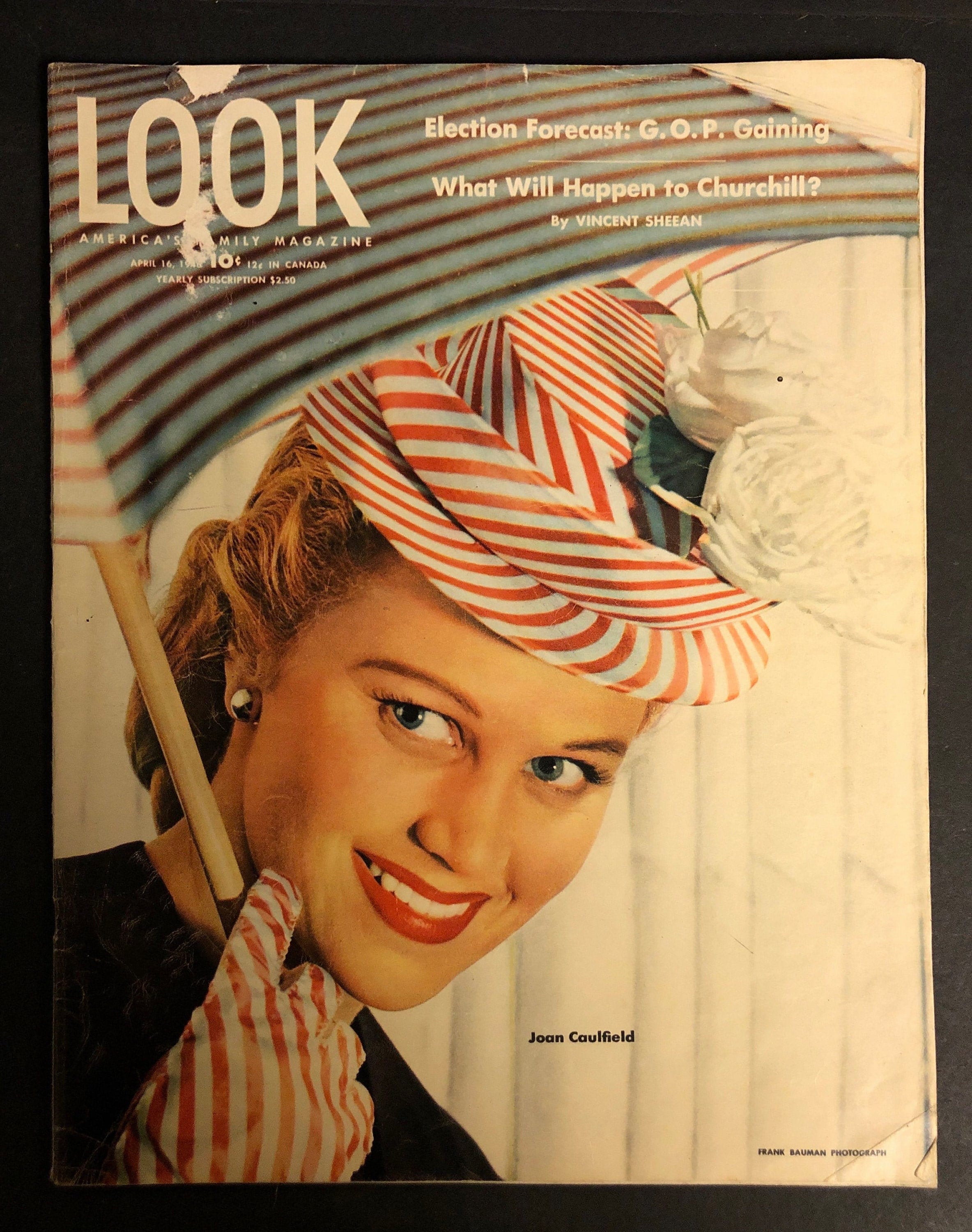 Vintage Look Magazine April 16 1946 Joan Caulfield Churchill - Etsy