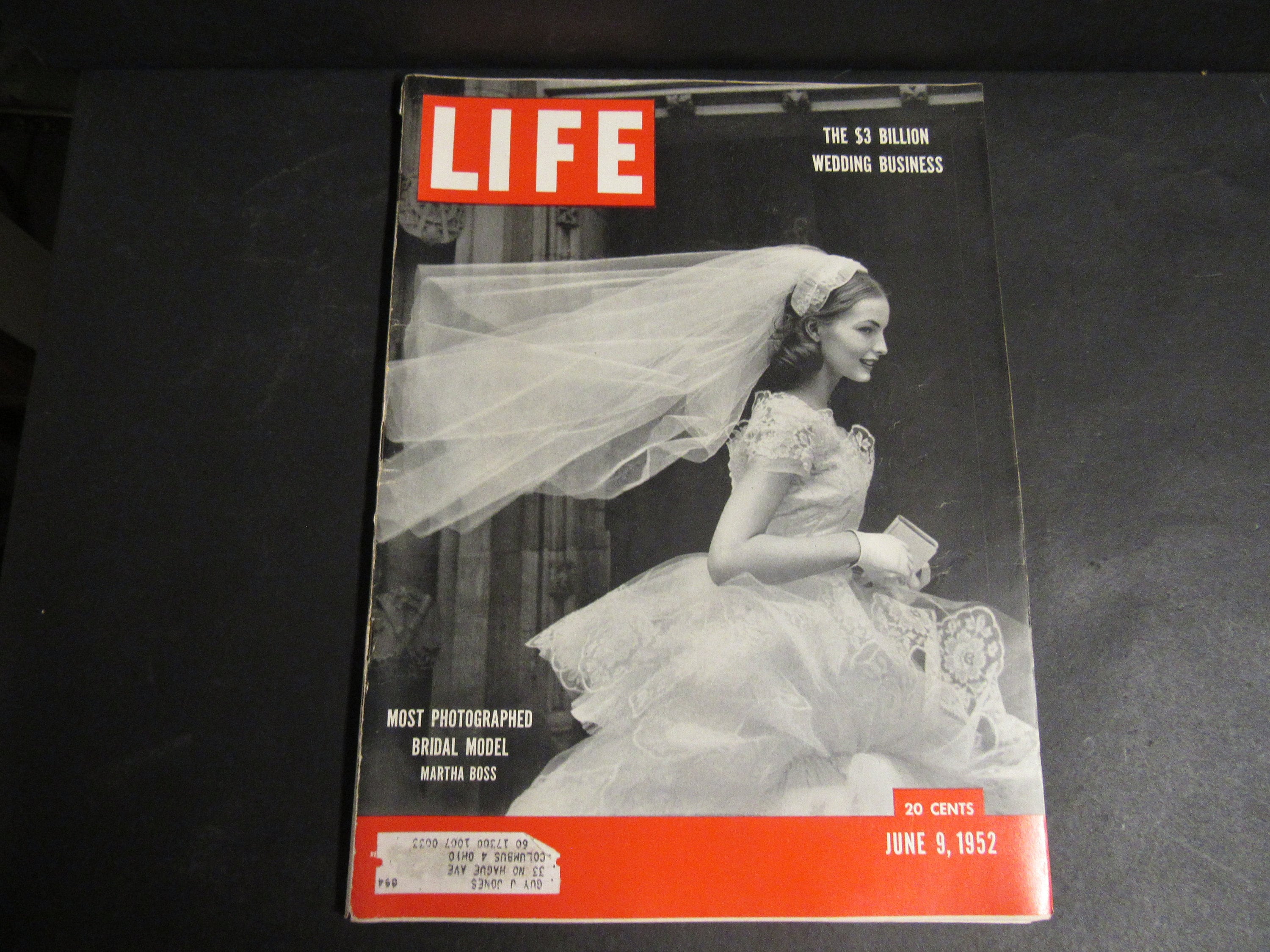 Vintage Life Magazine June 9 1952 Bridal Model MARTHA BOSS - Etsy