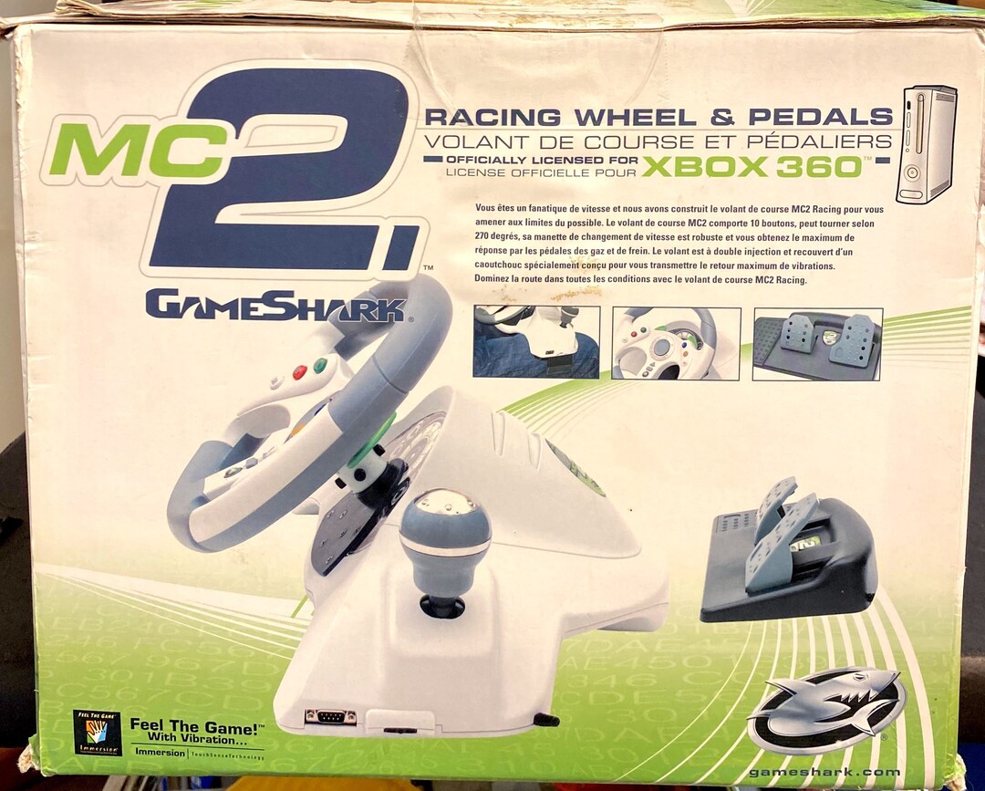 Madcatz MC2 Gameshark XBOX Video Game Racing Wheel and Pedal W/ Box - Etsy