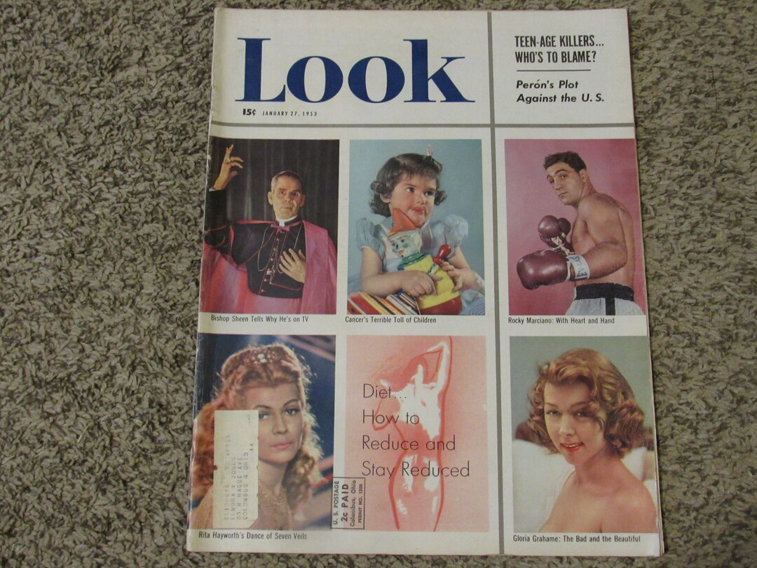 Vintage LOOK Magazine January 27, 1953 Teenage Killers, Rita Hayworth ...