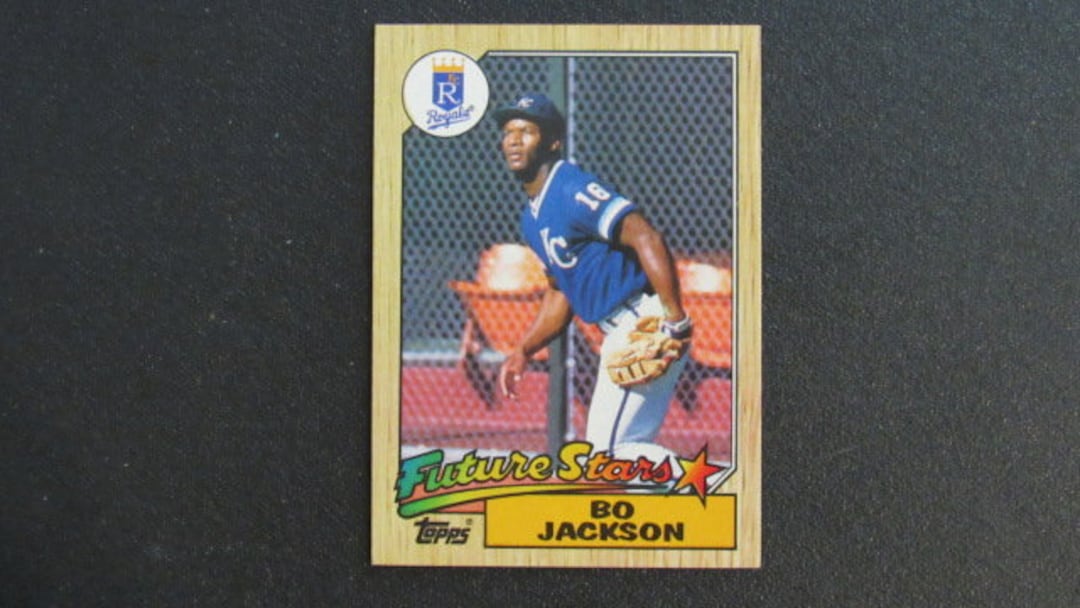 Vintage Topps 1987 BO JACKSON Rookie Kansas City Royals #170 Baseball ...