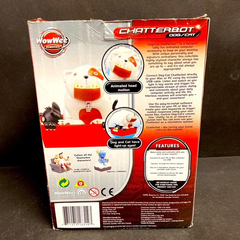 WowWee Chatterbot Dog Cat Animated Computer Personality Works | Etsy