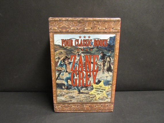 Collectible ZANE GREY Box Set Four Classic Books Nice | Etsy