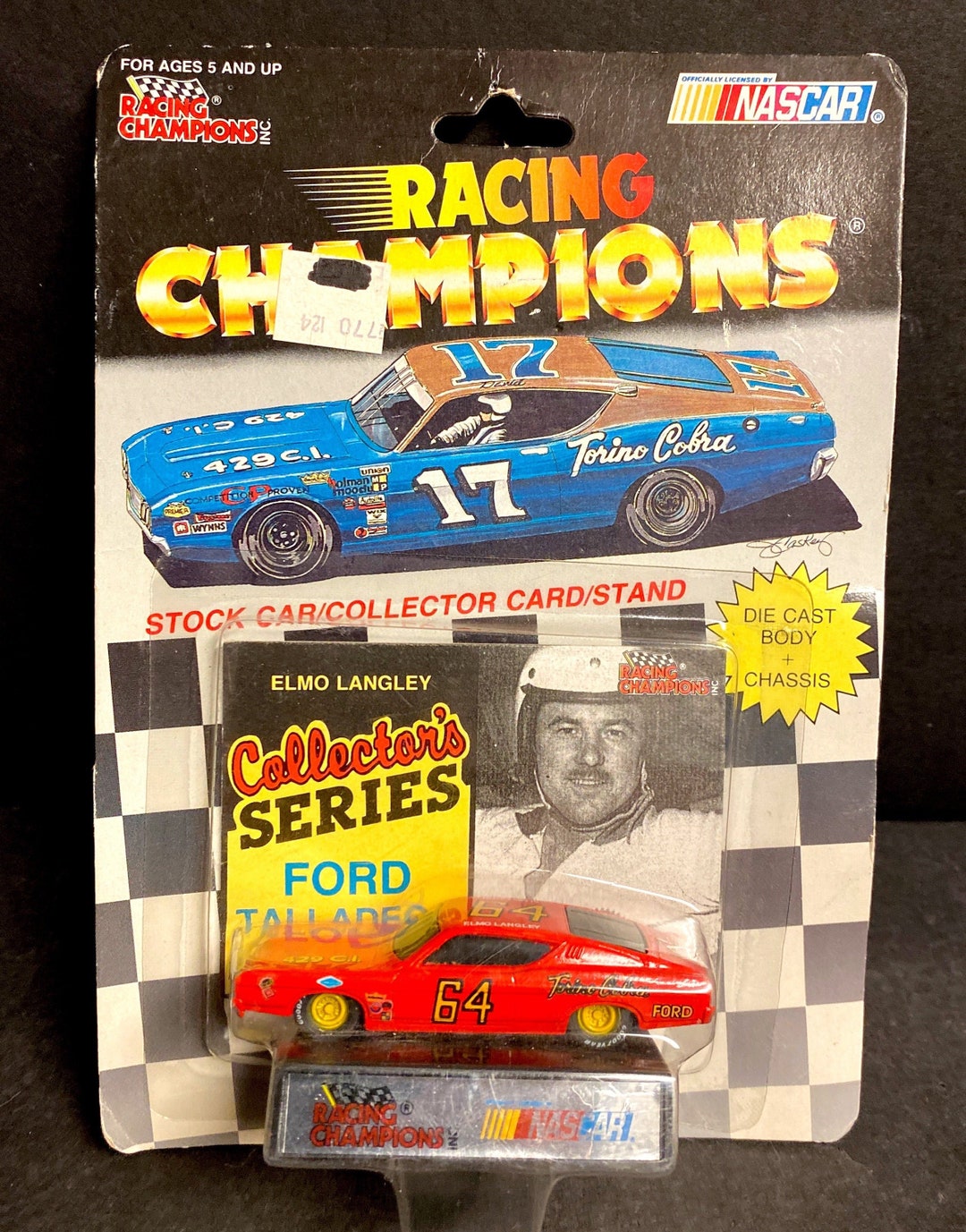 Vintage 1994 Racing Champions Nascar 64 Ford ELMO LANGLY Sealed! - Etsy