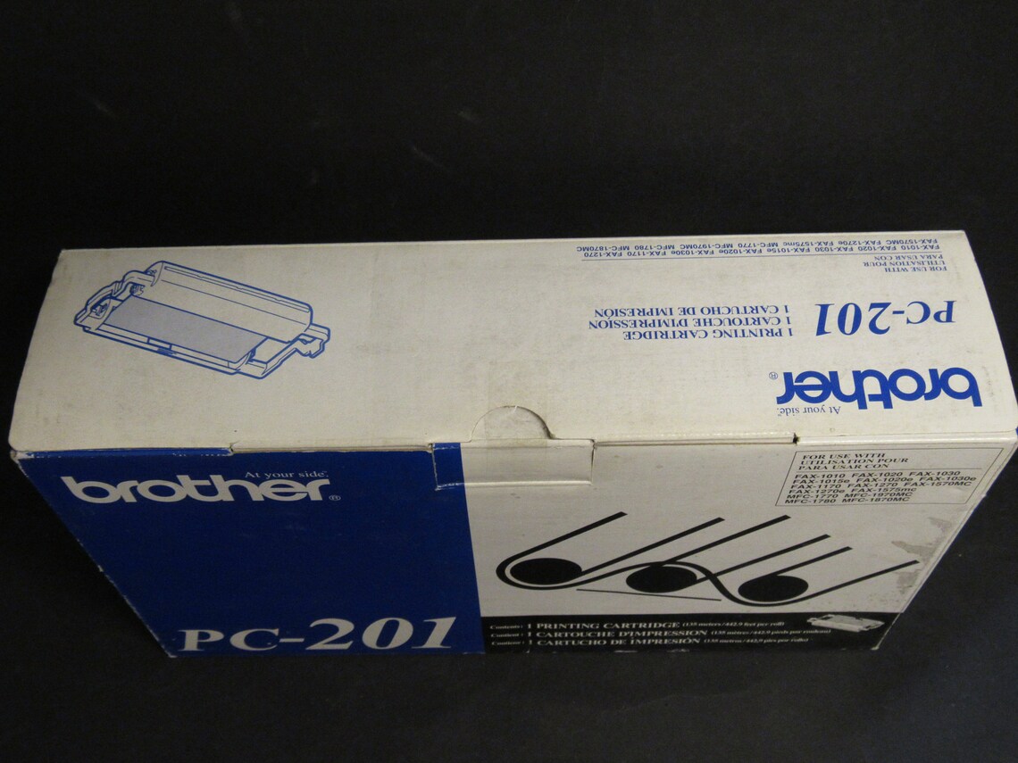 Brother PC-201 PC201 Black Printer Fax Cartridge NIB - Etsy