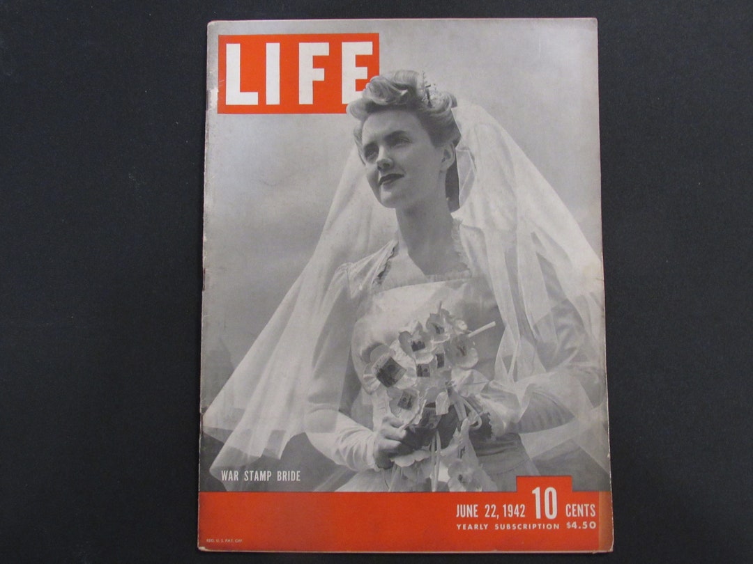 Vintage Life Magazine June 22 1942 WAR Stamp BRIDE WWII & More! - Etsy