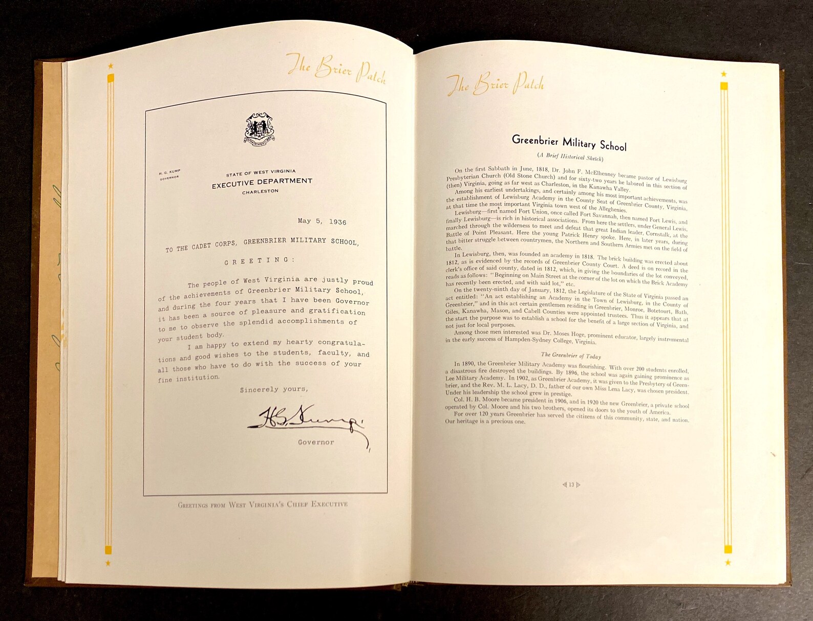 Vintage Rare 1936 Yearbook Military School Brier Patch - Etsy