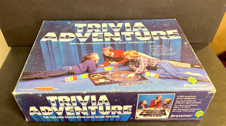 Vintage Pressman TRIVIA ADVENTURE IQ 2000 Quiz Game 1983 - Etsy