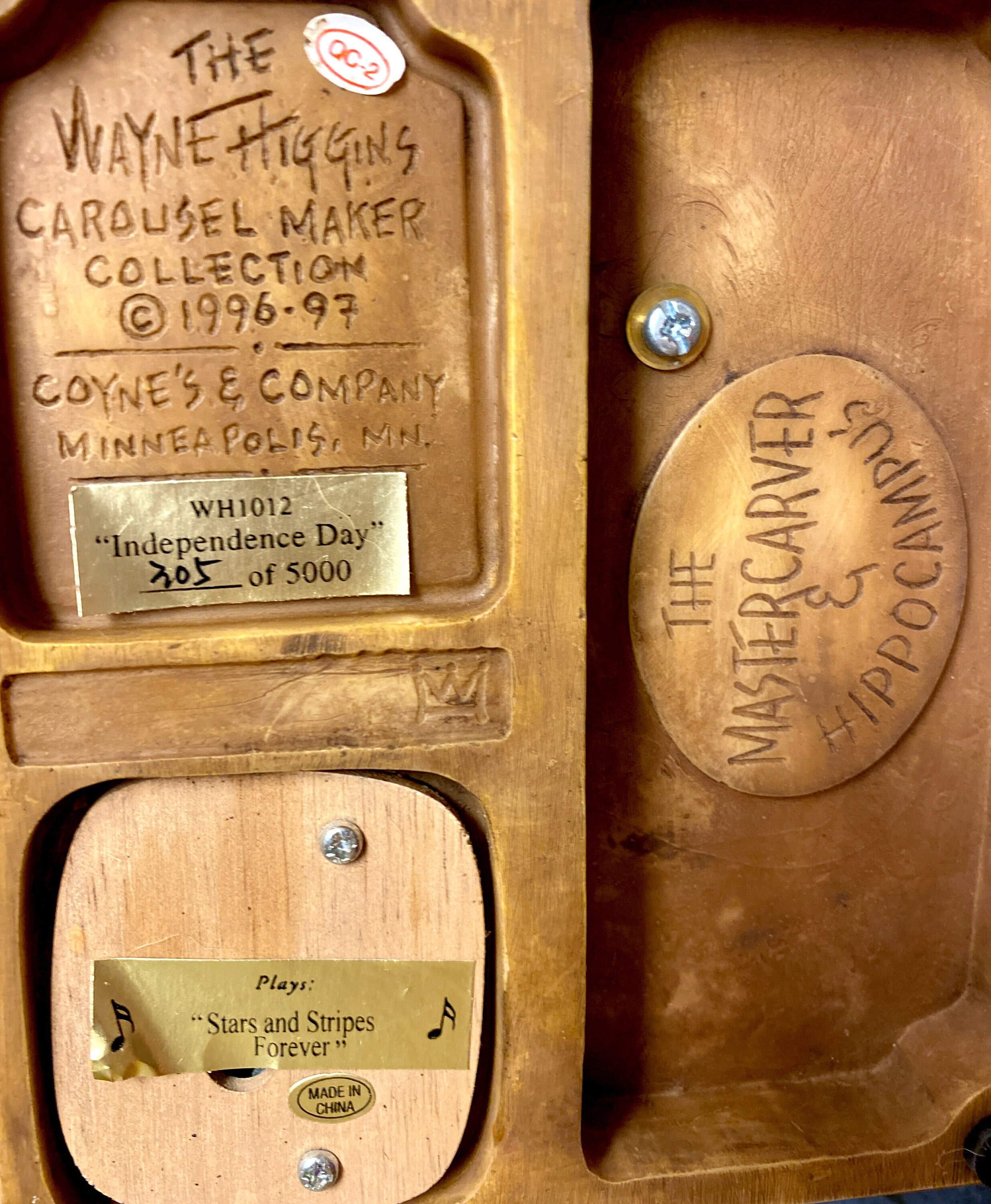 Vintage Rare Wayne Higgins INDEPENDENCE DAY Carousel Maker - Etsy
