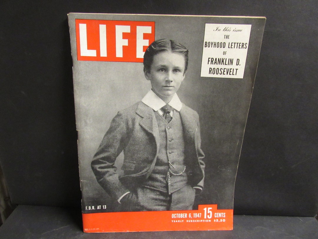 Vintage LIFE Magazine October 6, 1947 FRANKLIN D ROOSEVELT, Ads & More ...