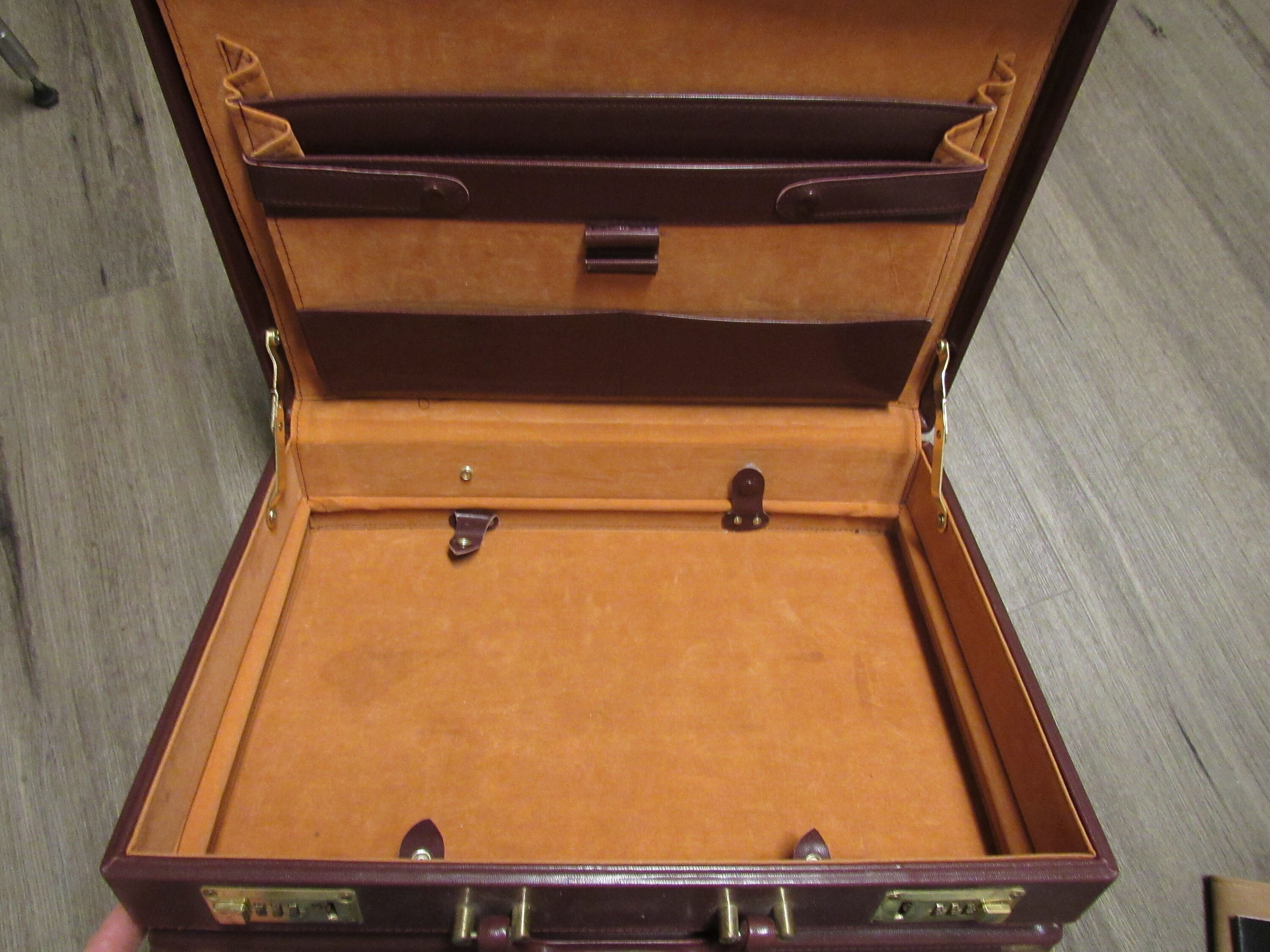 Classic Vintage Briefcase Faux Leather Case 3-digit | Etsy