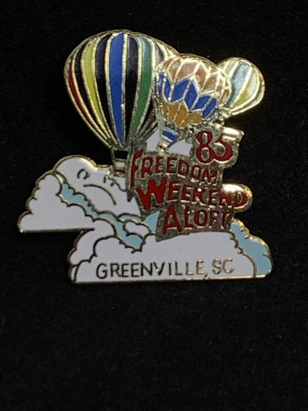 Freedom Weekend Aloft 1985 7th World Hot Air Balloon Championship Lapel ...