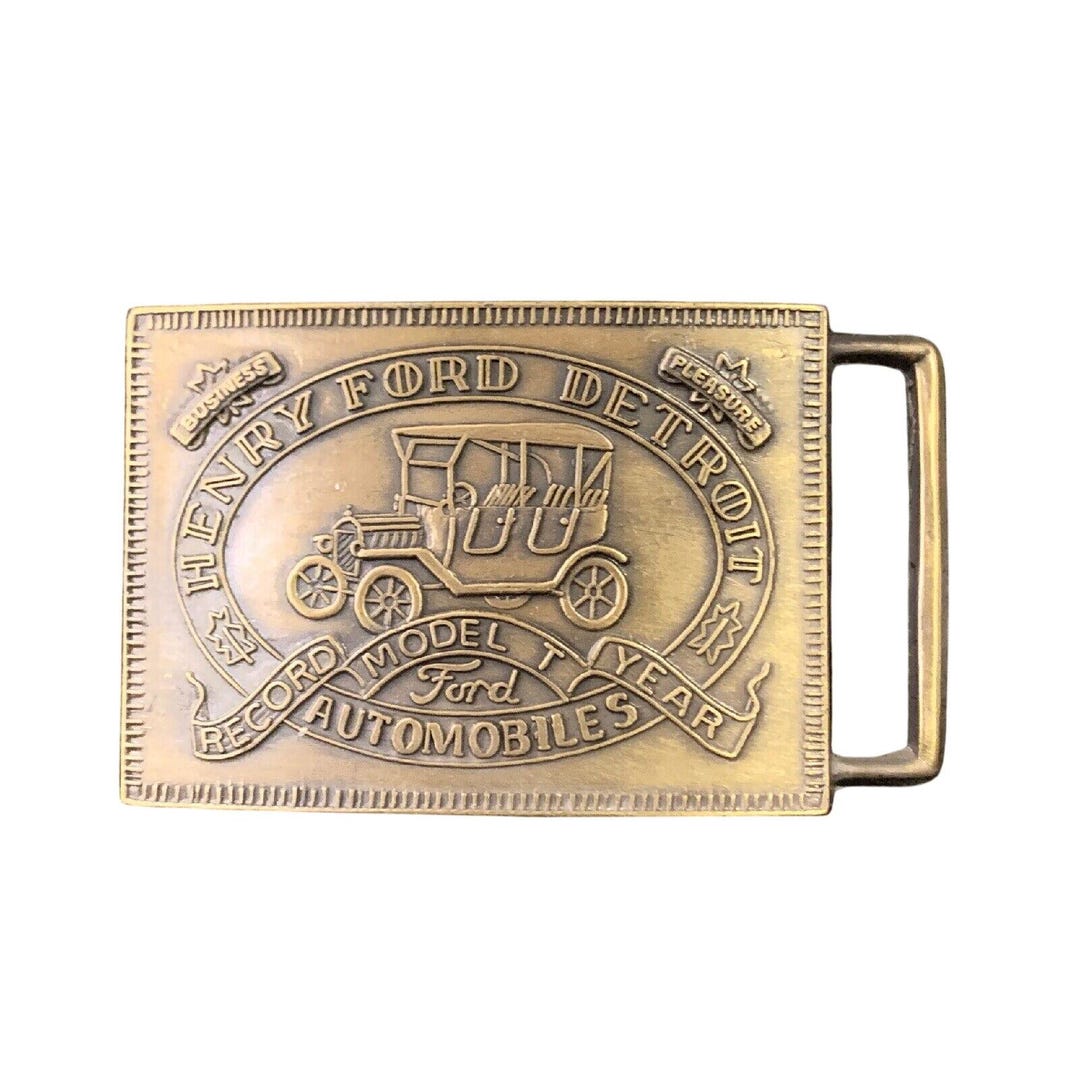 Vintage Henry Ford Detroit Model T Belt Buckle Record Year - Etsy