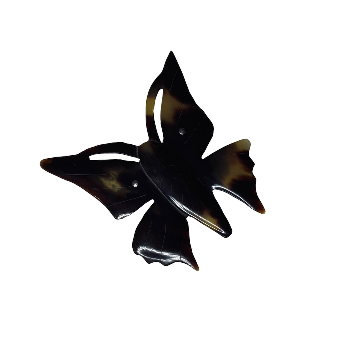 Vintage Thick Plastic Tortoise Shell Butterfly Brooch (5151) - Etsy