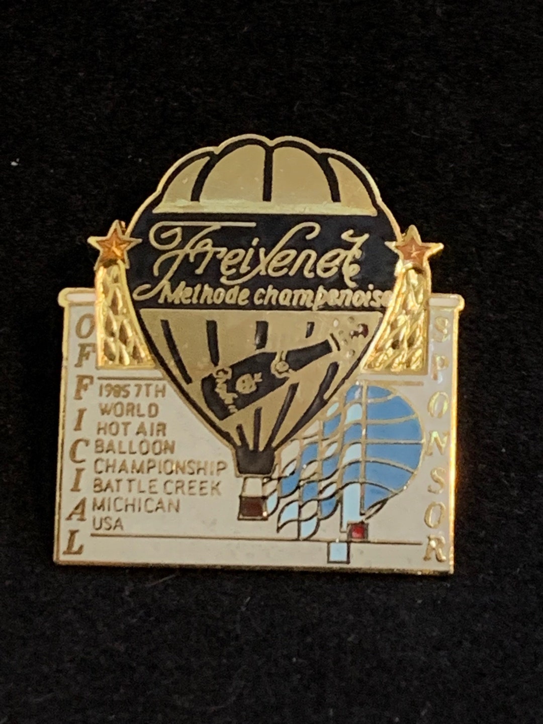 Freixenet Methode Champenoise 1985 7th World Hot Air Balloon Lapel Pin ...