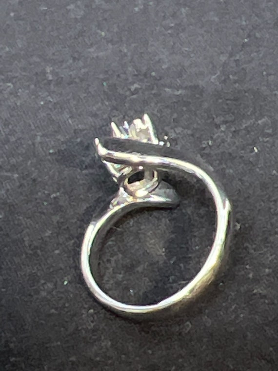 14k GE Silver With Blue And Clear Rhinestones Ring Si… - Gem