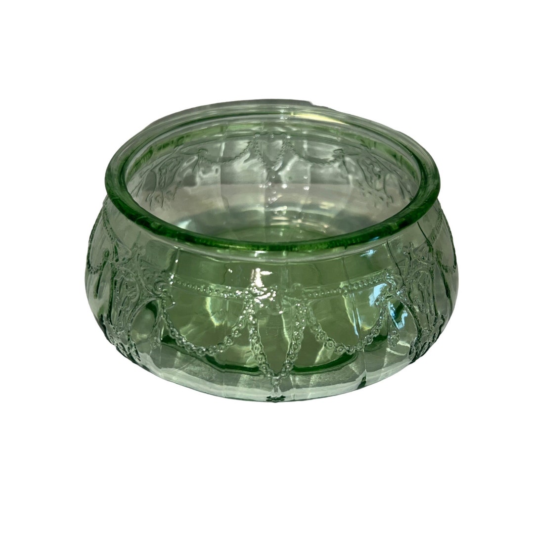 Vintage Anchor Hocking Cameo Green Candy Dish - Etsy