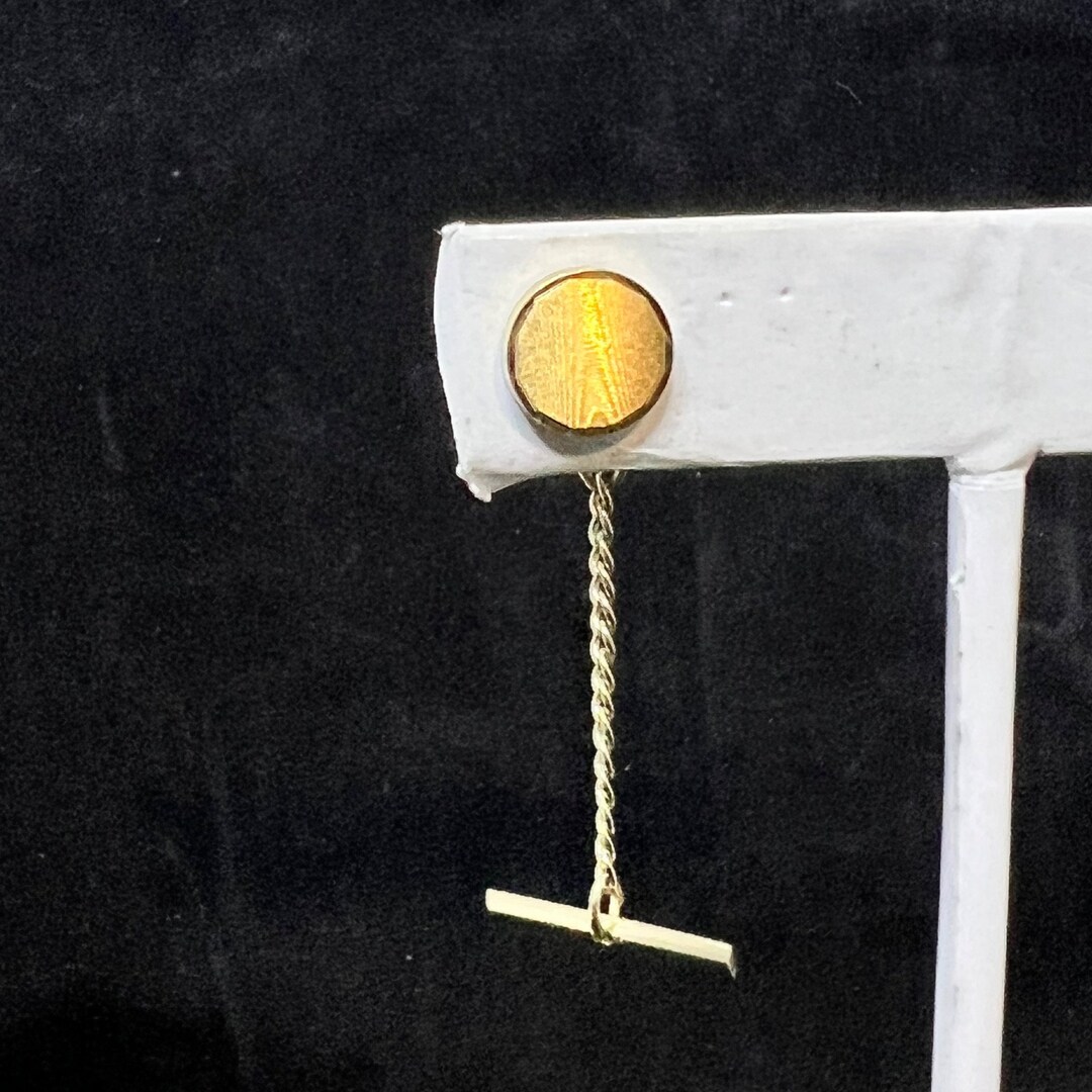 Vintage Anson Gold Tone Karat Clad Round Textured Tie Tack (3463) - Etsy