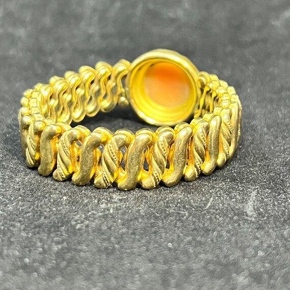 Vintage DFB Company Carmen Gold Tone Expandable Cameo… - Gem