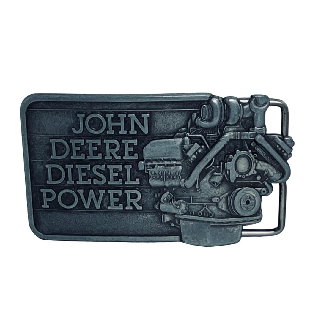 John Deere and Company Silver Tone Diesel Power Western Belt Buckle ...